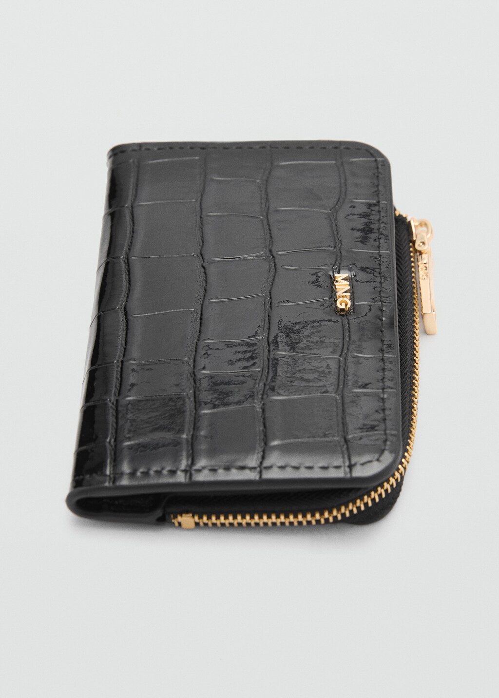 Crocodile-effect wallet - Women | MANGO USA