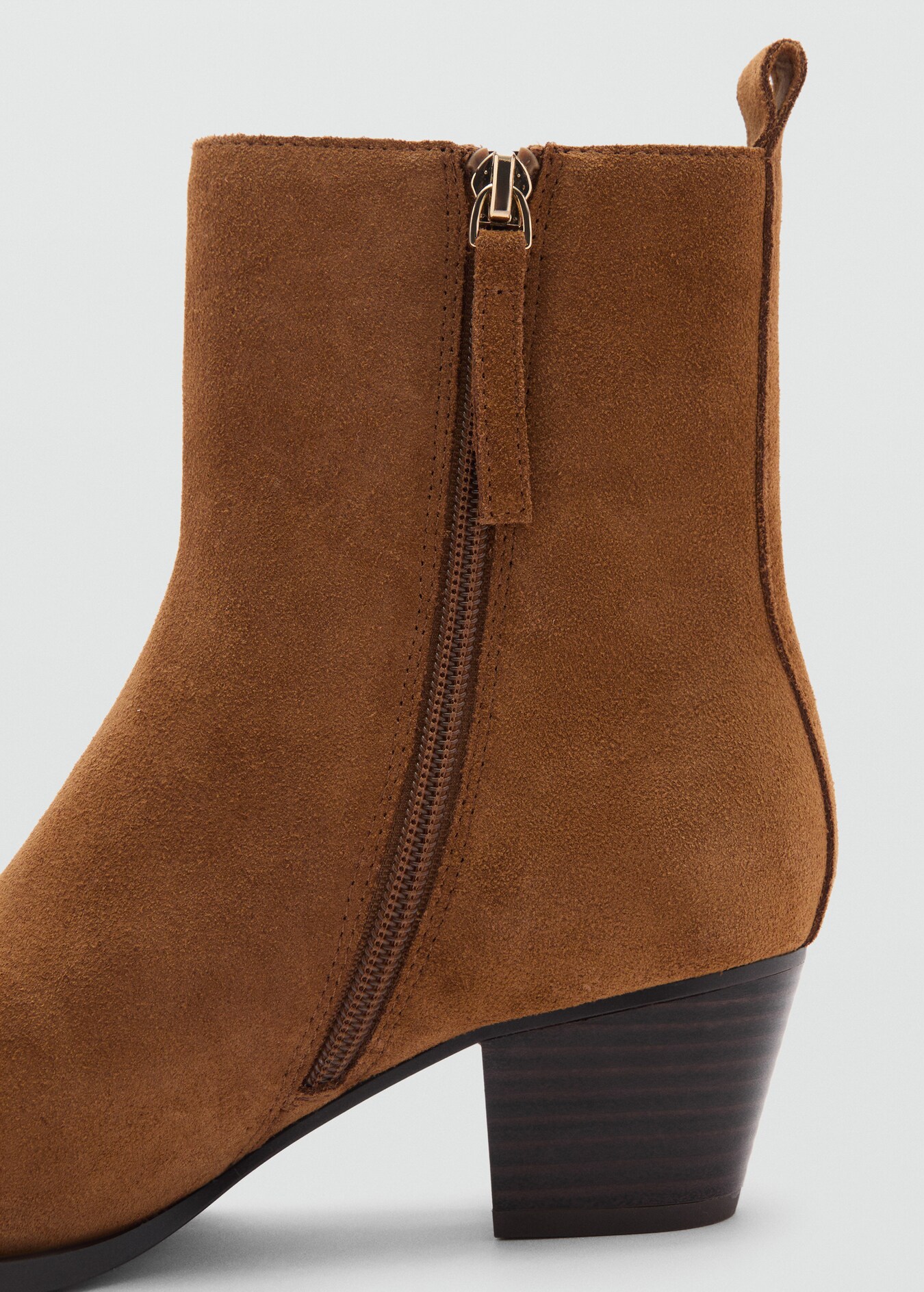 Heel suede ankle boot - Women | MANGO USA