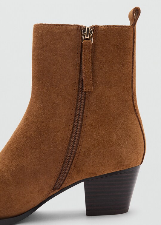 Heel suede ankle boot - Women | MANGO USA