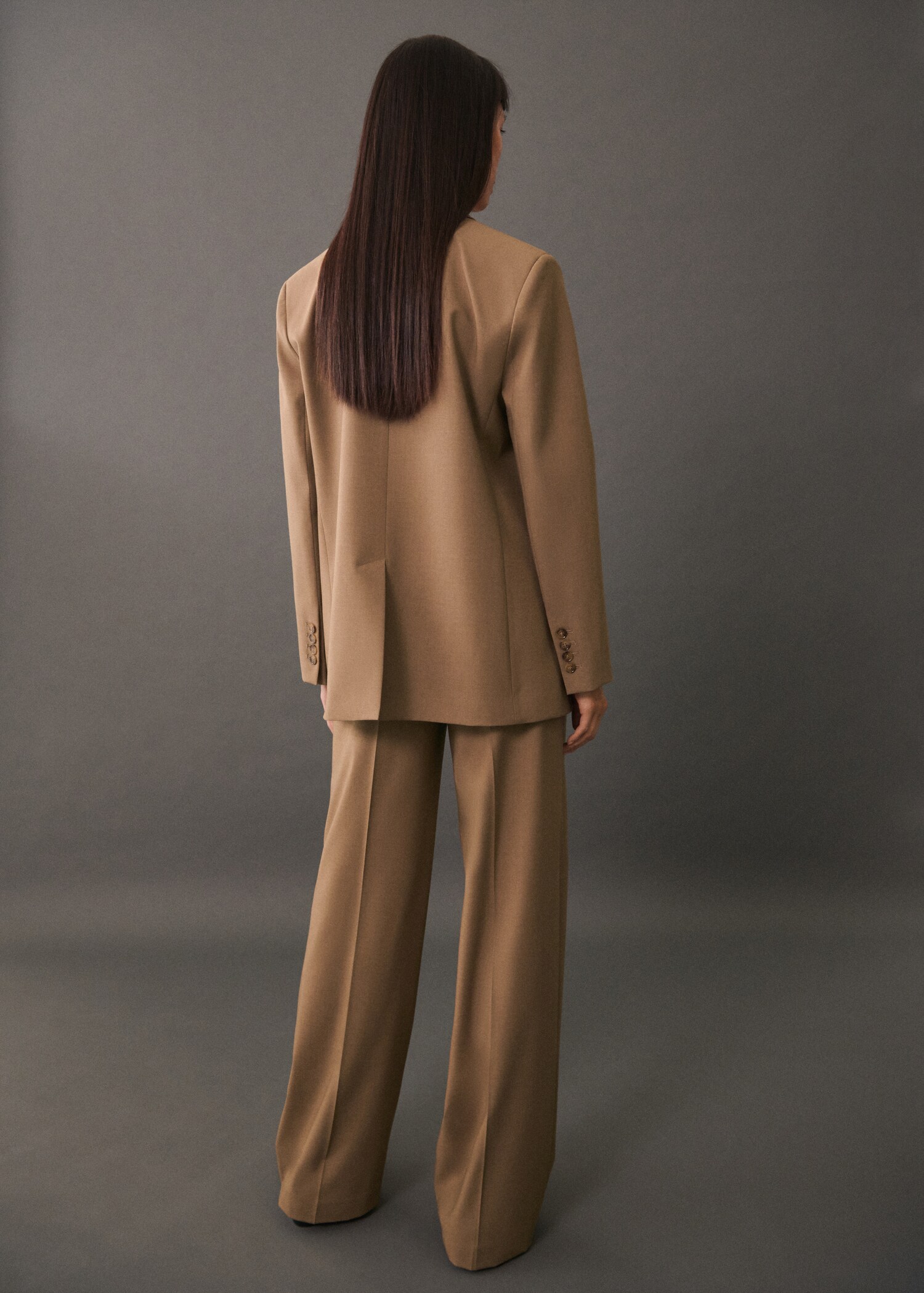 Double-breasted straight-fit jacket - Women | MANGO USA