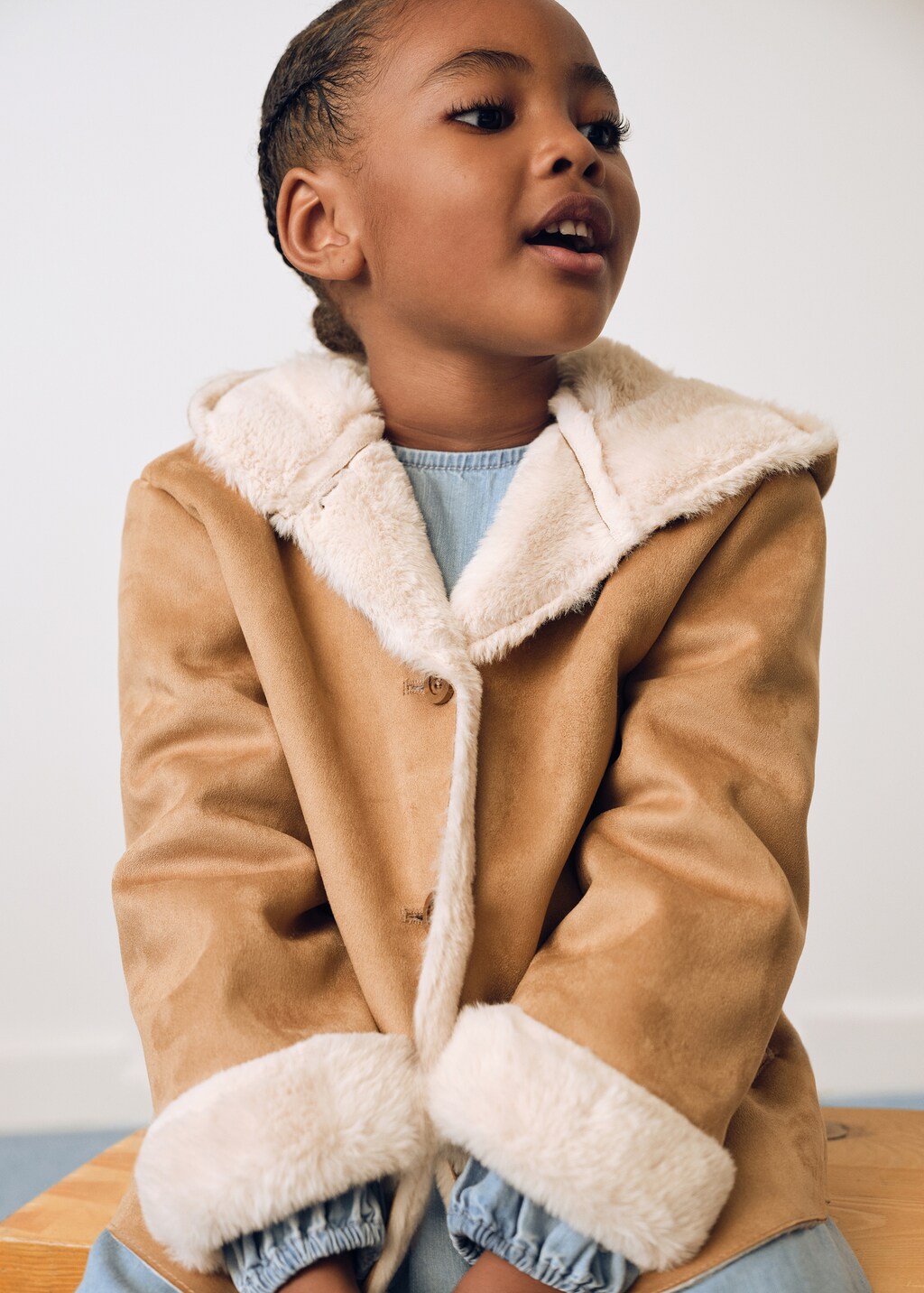 Innenmantel mit Fell-Effekt - Kinder | MANGO Deutschland