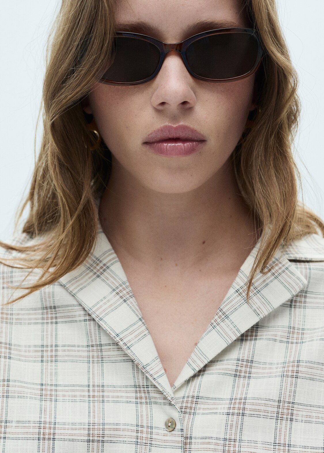 Check Crop Shirt Women Mango Usa