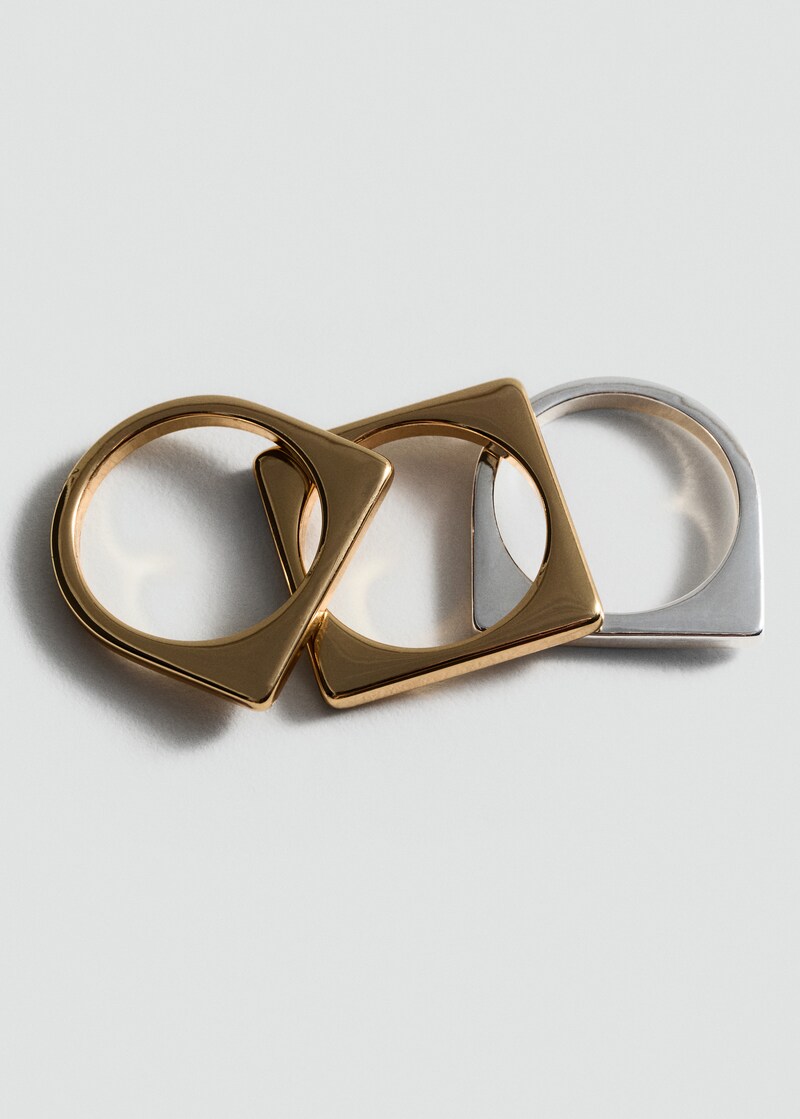 Pack of 3 combined rings - Women | MANGO USA