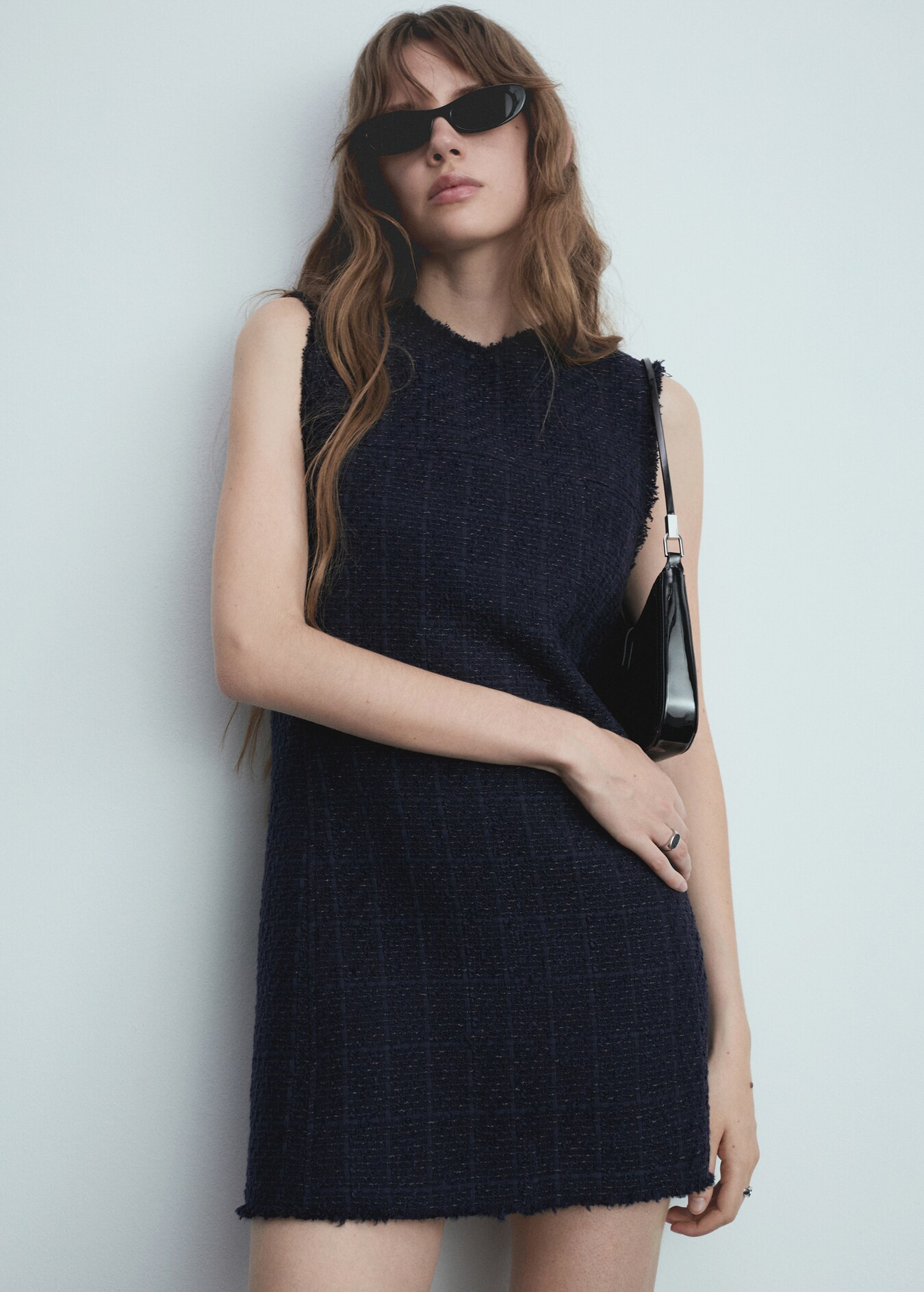 Short tweed dress - Women | MANGO USA