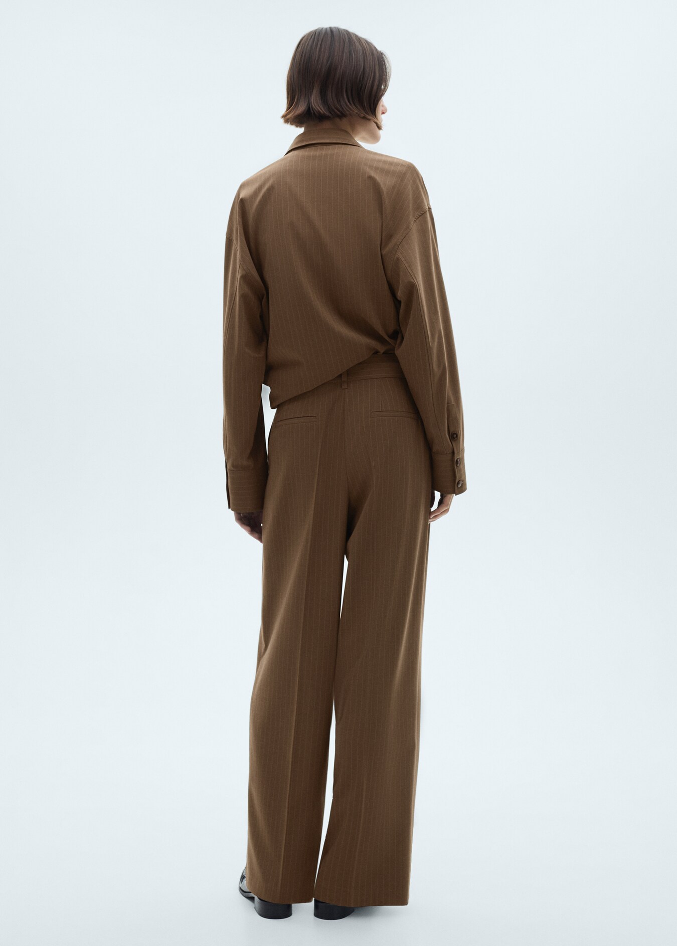 Chalk-stripe trousers - Women | MANGO USA