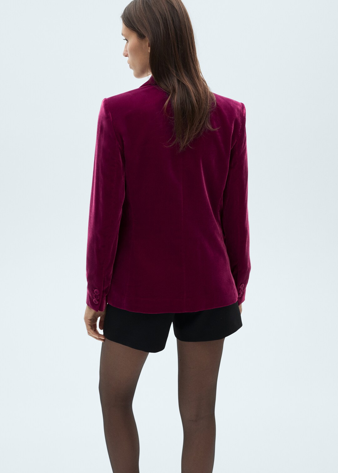 Structured velvet blazer - Women | MANGO USA