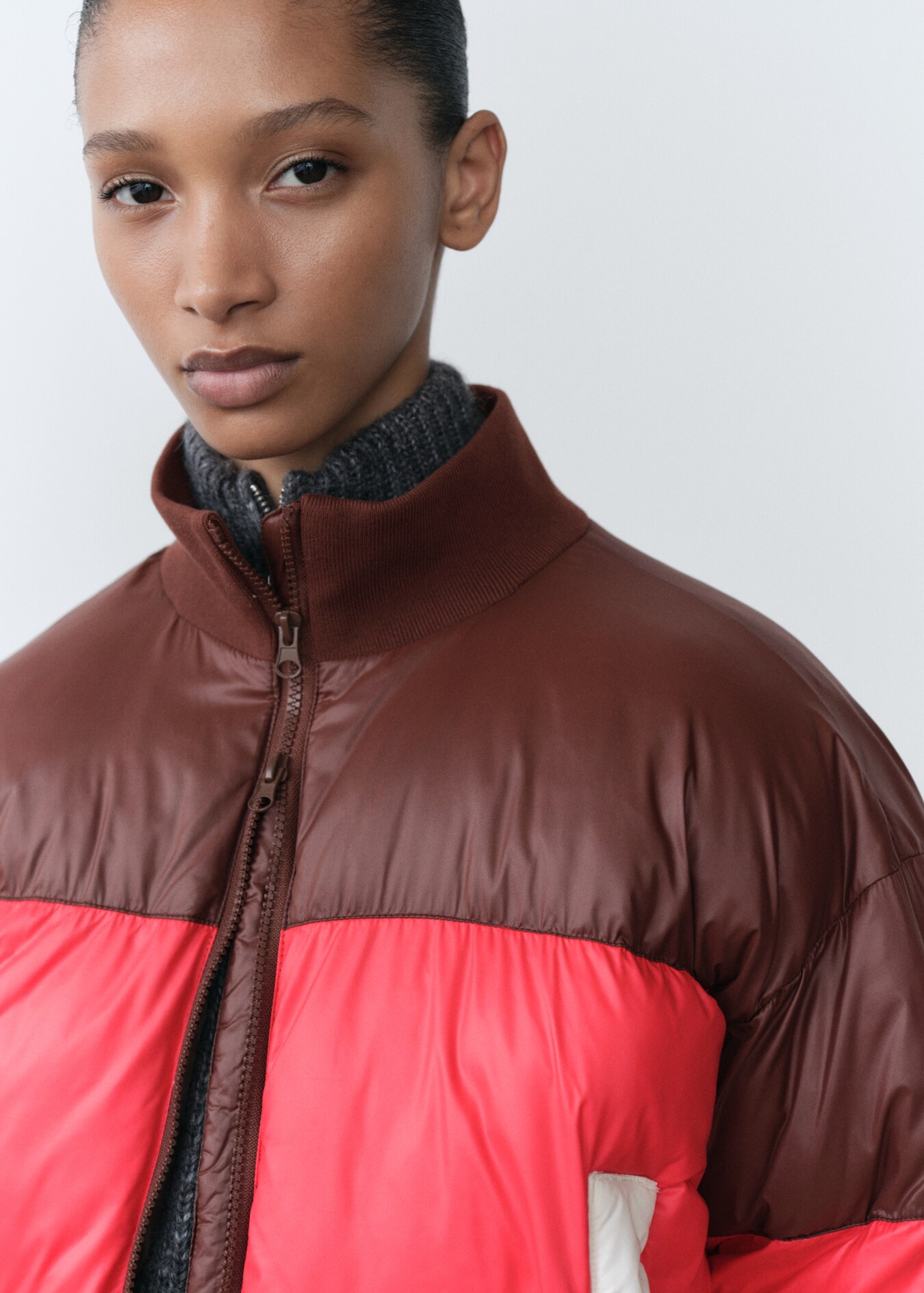 Tricolour quilted jacket - Women | MANGO United Kingdom