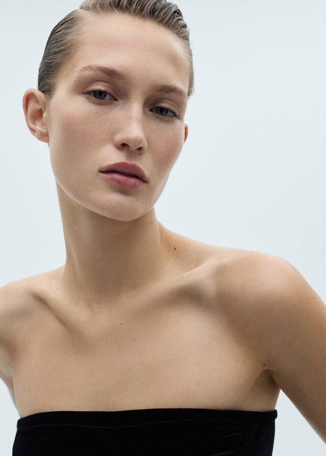 Peplum top with sequin detail - Women | MANGO USA