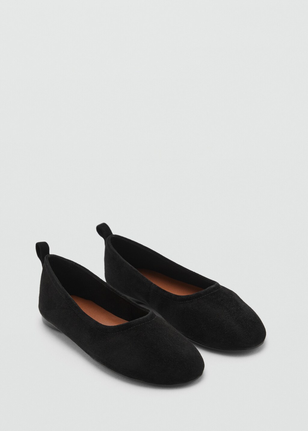 Basic leather ballerina shoes - Teen | MANGO Romania