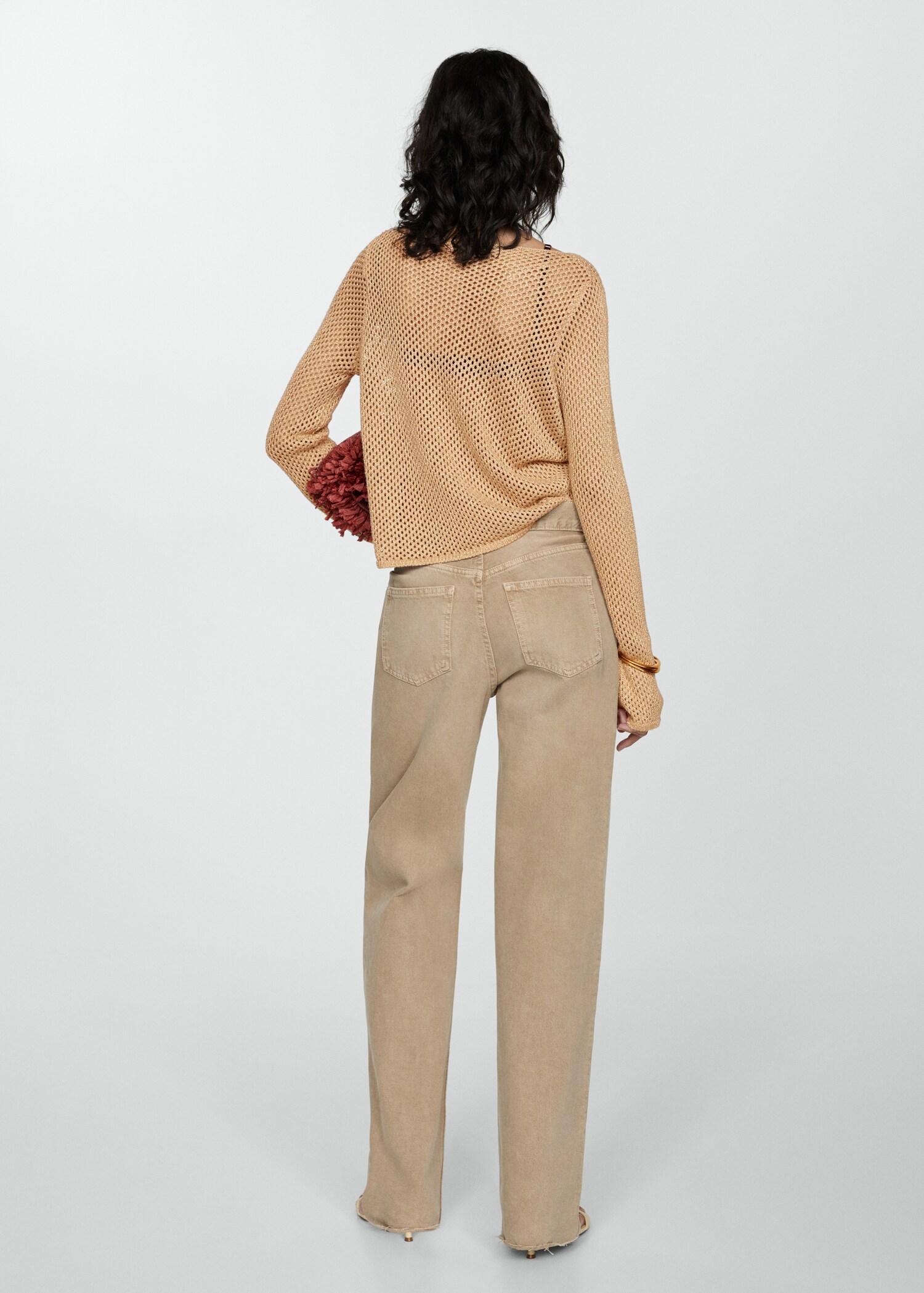 Openwork lurex sweater - Women | MANGO USA