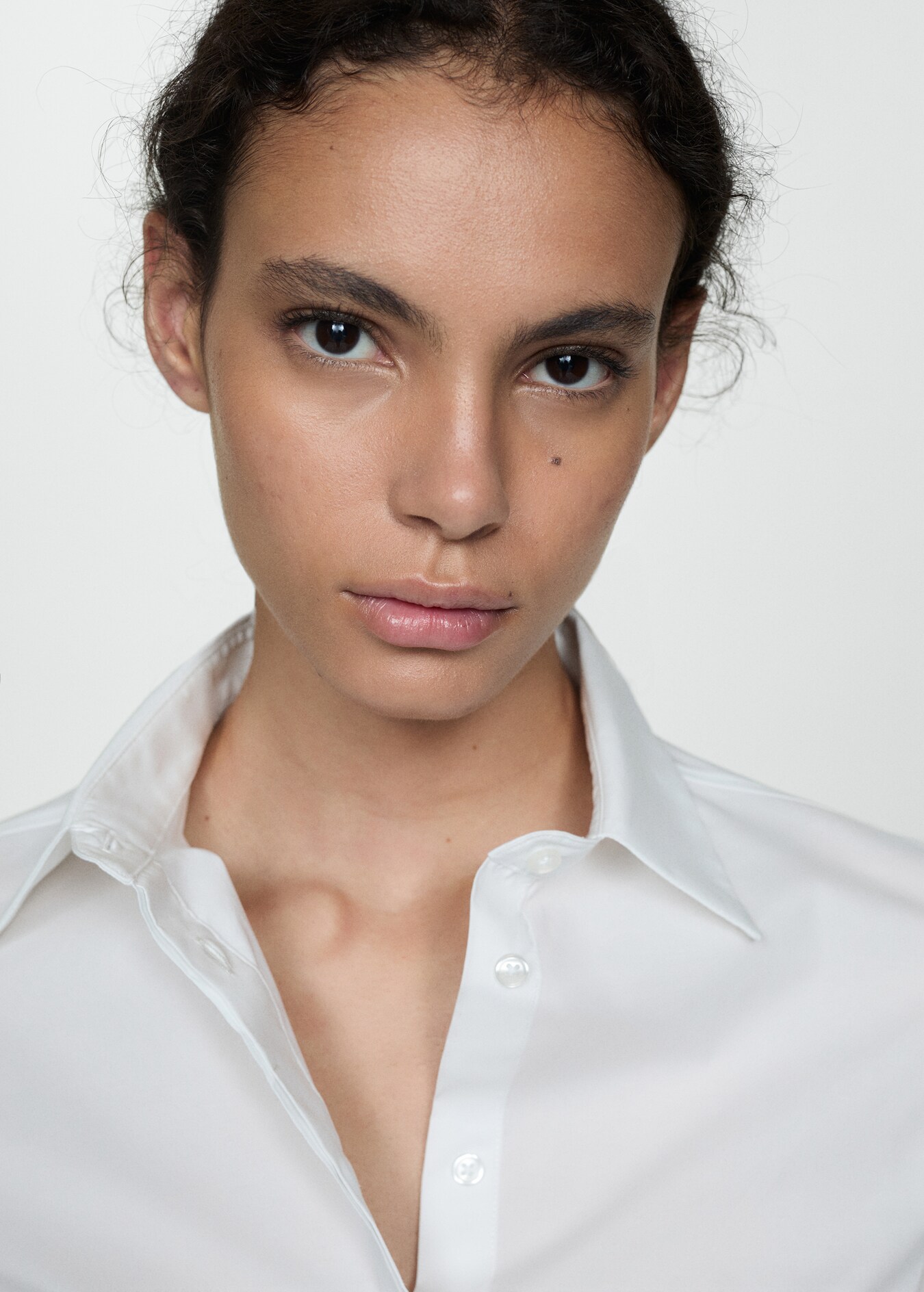 Fitted Cotton Shirt Women Mango Usa