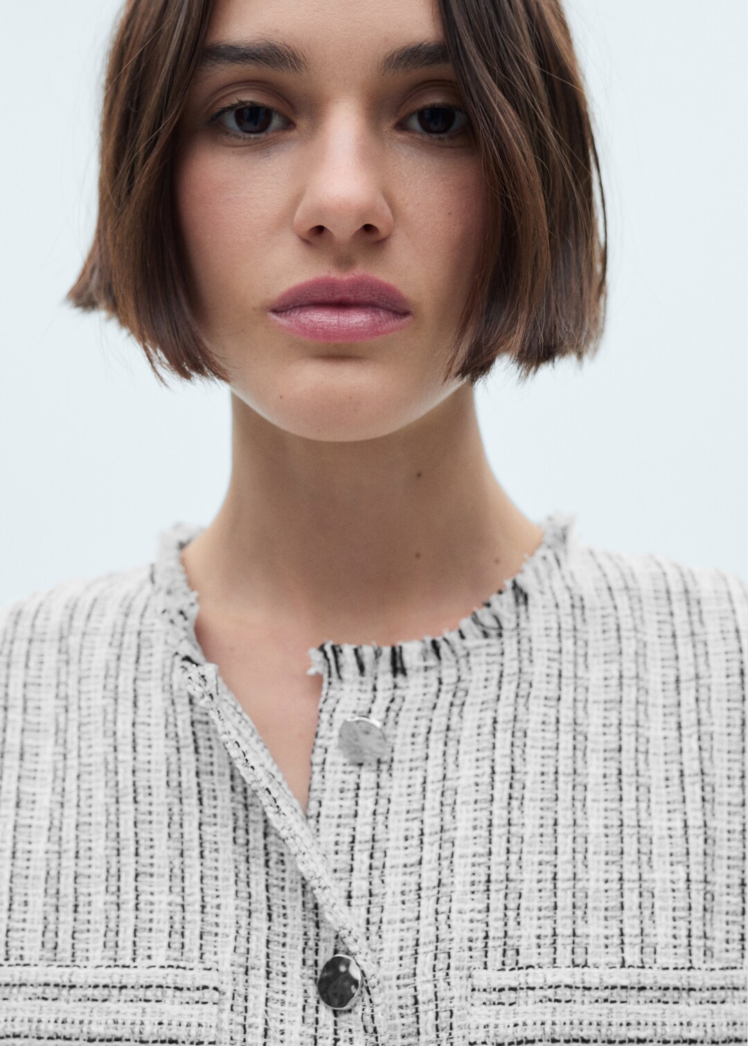 Buttons tweed dress - Women | MANGO United Kingdom