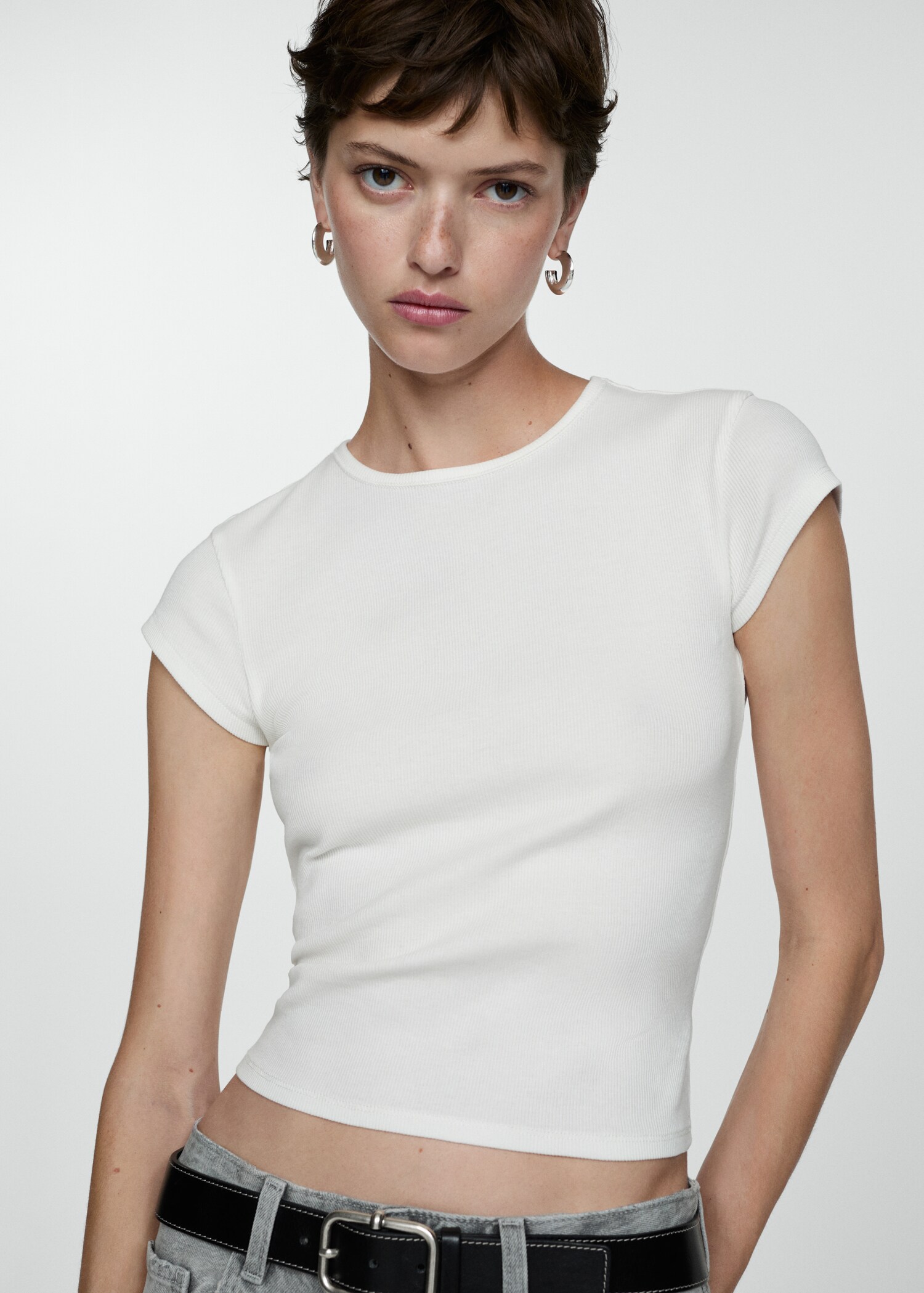 Short Sleeve Knitted T Shirt Women Mango Usa