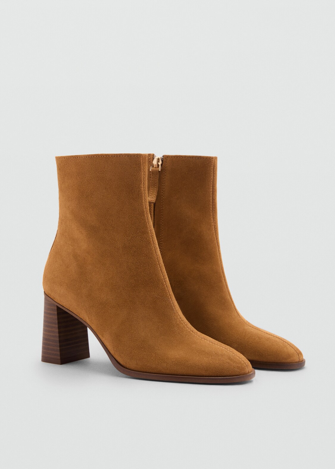 Heel suede ankle boot - Women | MANGO USA