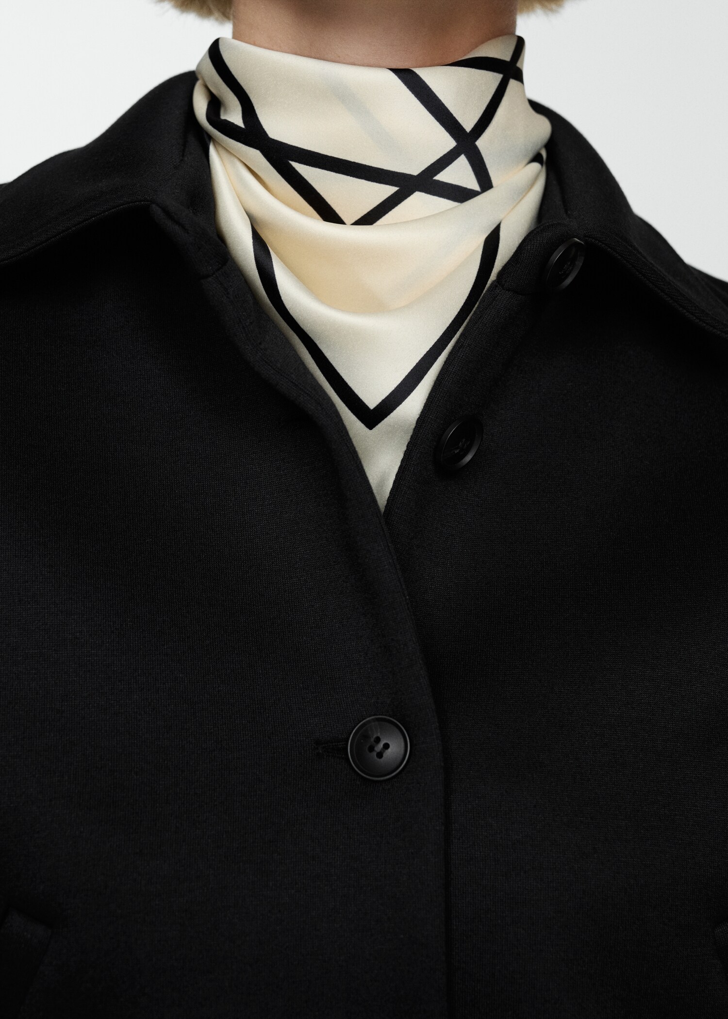 Straight-fit jacket with buttons - Women | MANGO USA