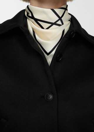 Straight-fit jacket with buttons - Women | MANGO USA