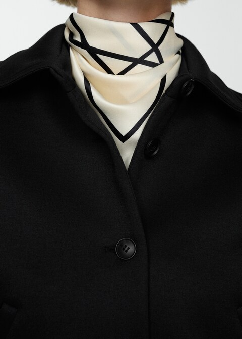 Straight-fit jacket with buttons - Women | MANGO USA