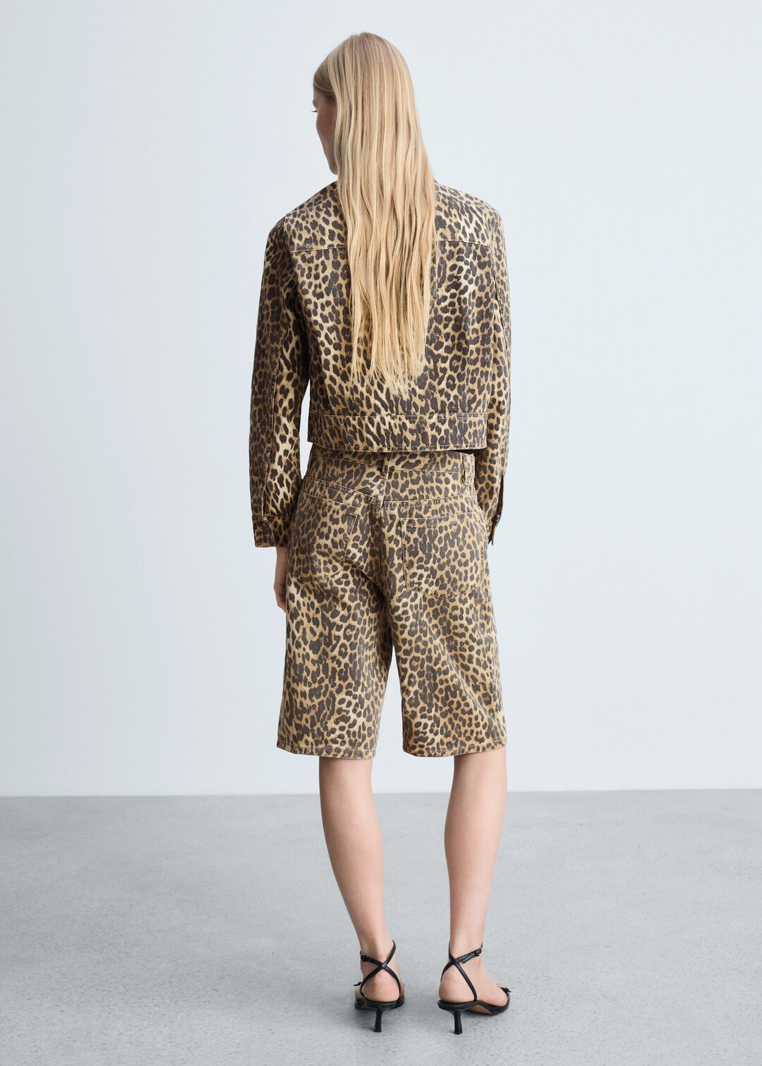 Leopard-print denim jacket - Women | MANGO USA