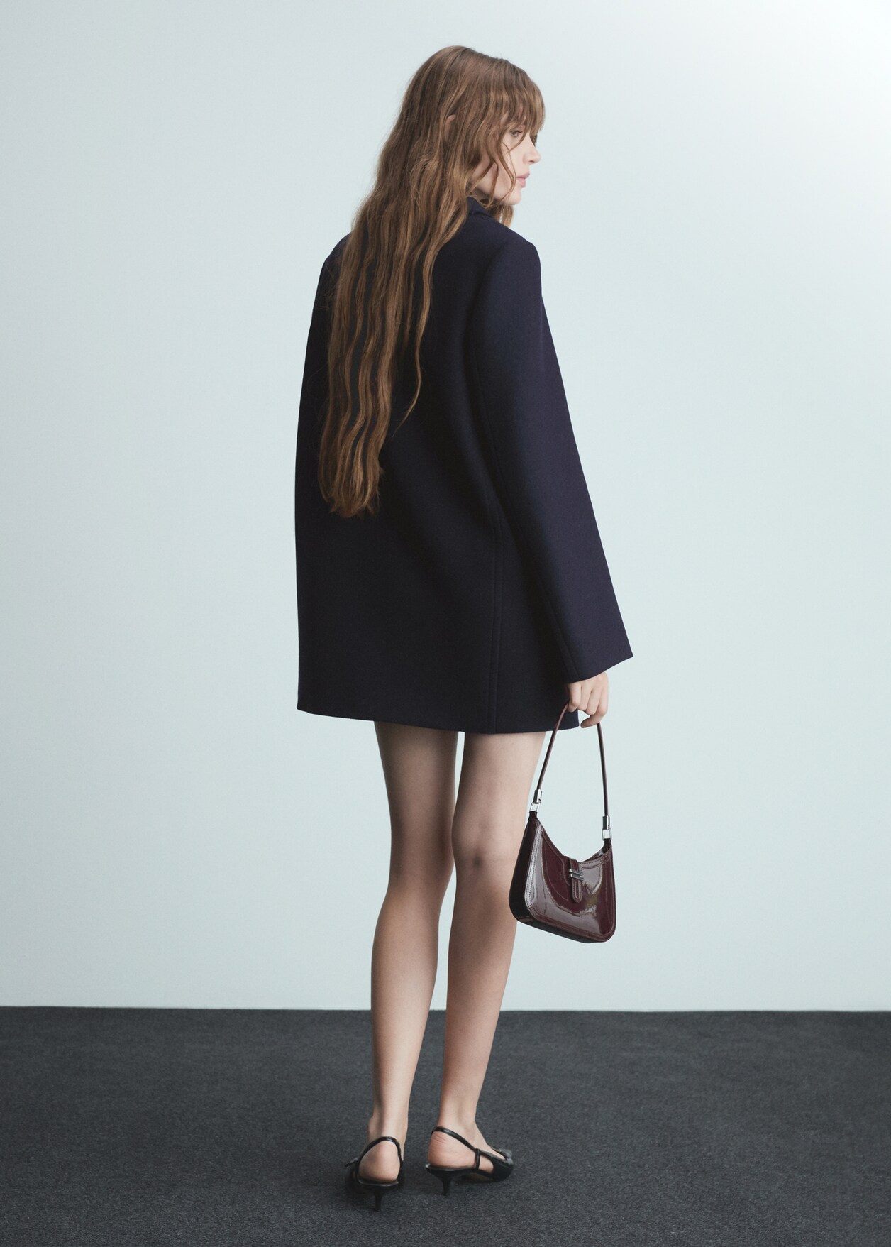 Structured oversize wool coat - Women | MANGO USA