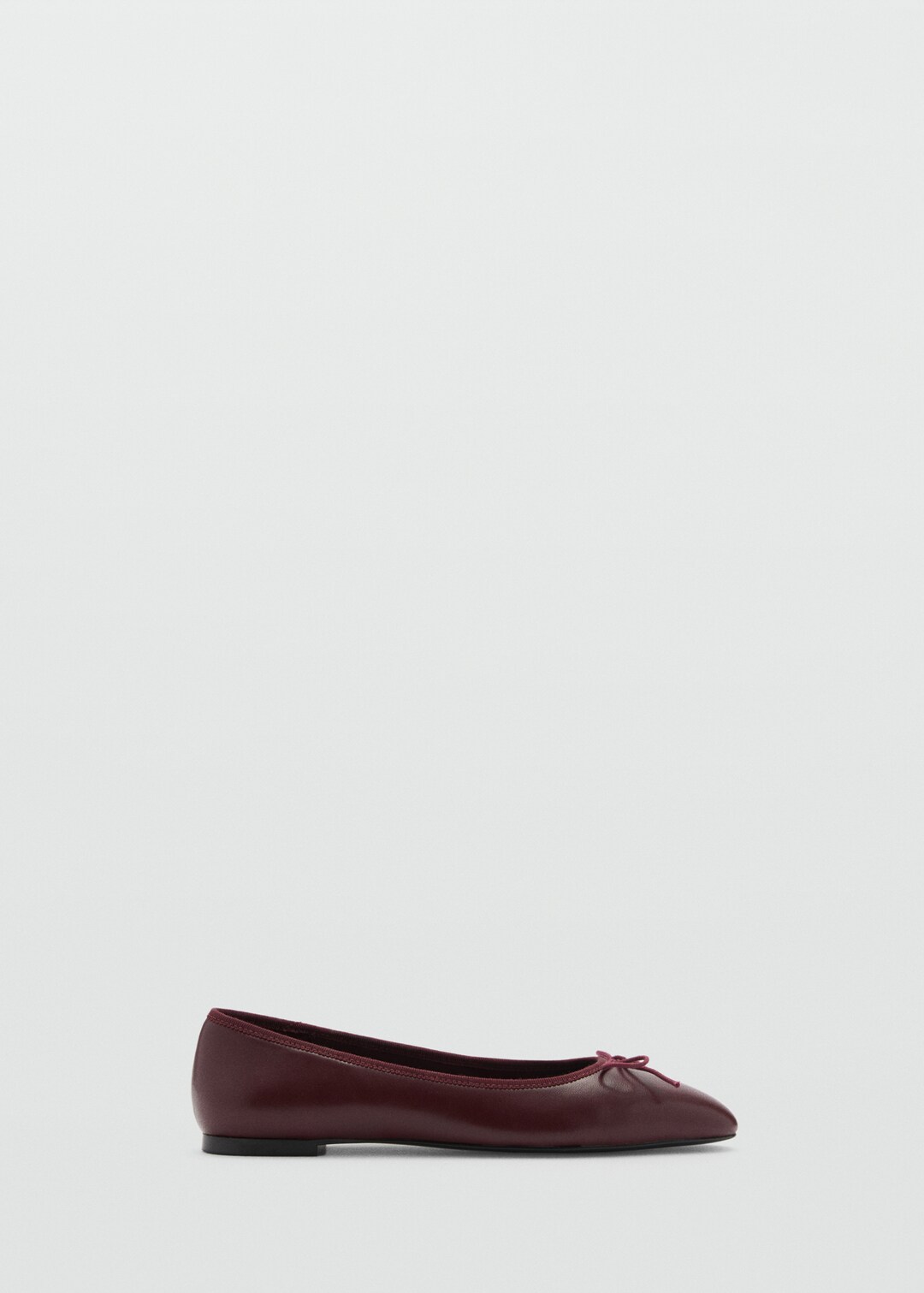 Leather ballet flats - Women | MANGO USA