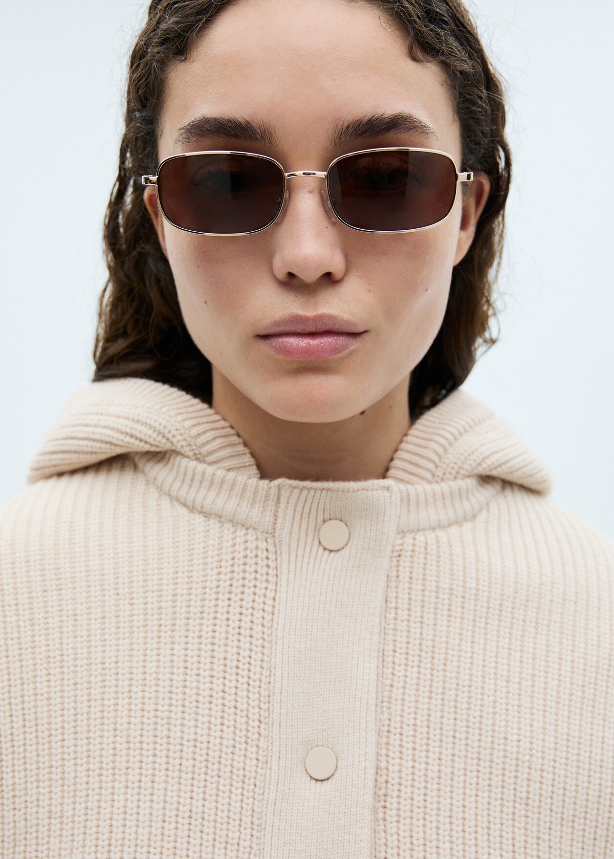 Knitted Hooded Jacket Women Mango Usa