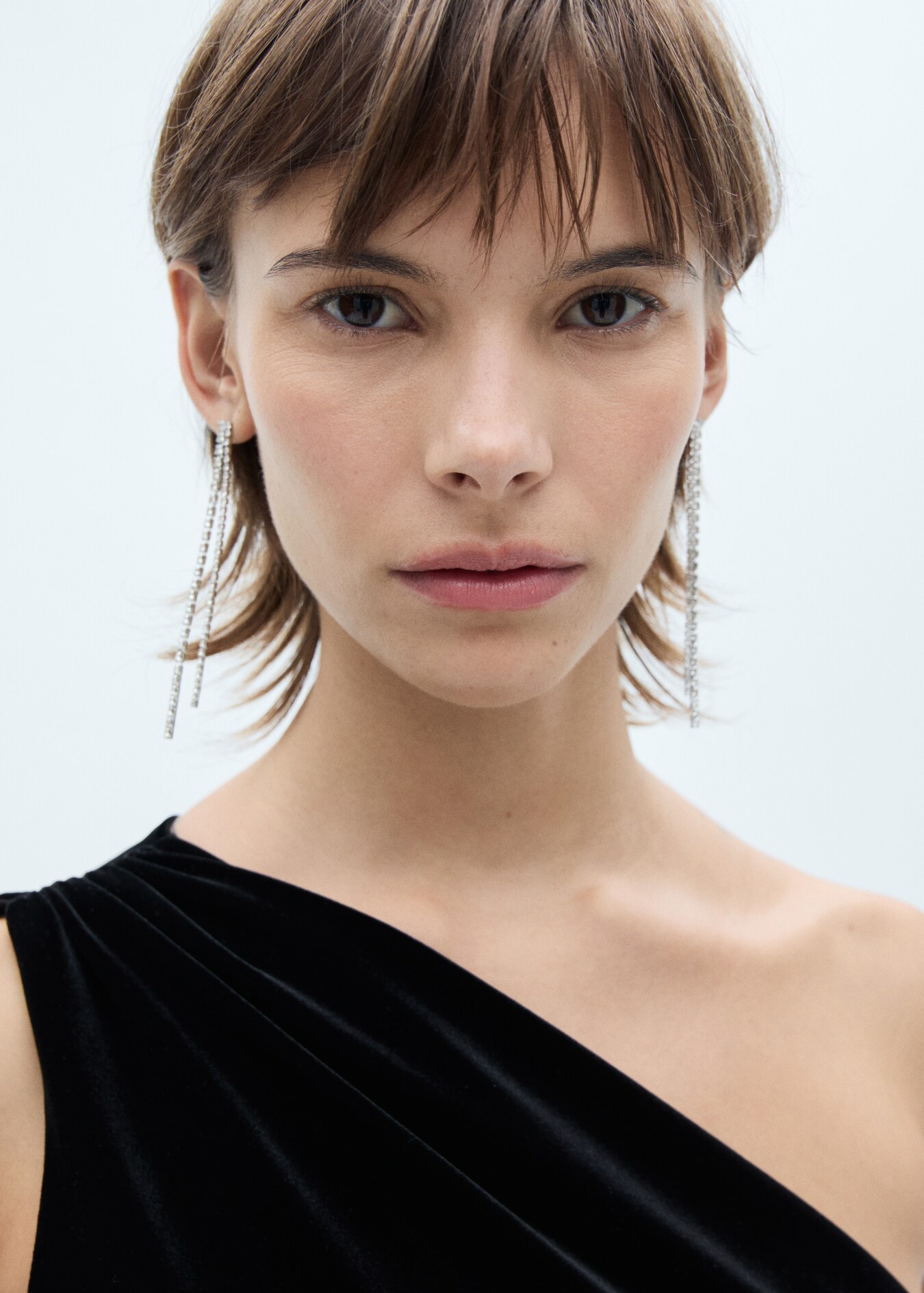 Asymmetric velvet jumpsuit - Women | MANGO USA