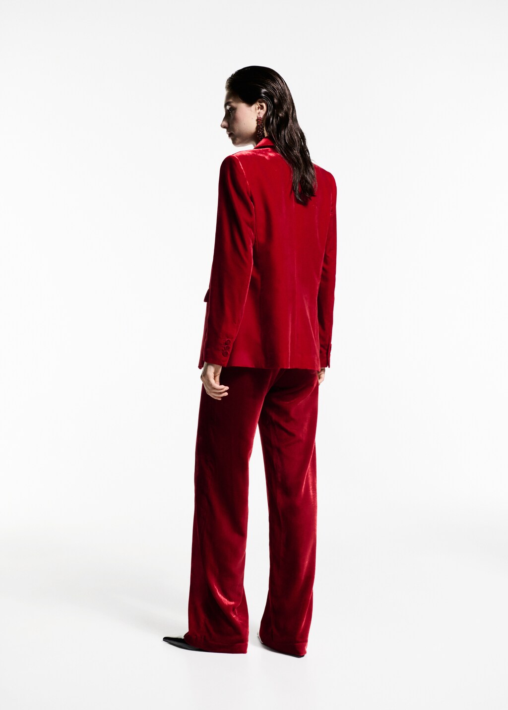 Velvet suit trousers - Women | MANGO USA
