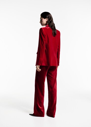 Velvet suit trousers - Women | MANGO USA