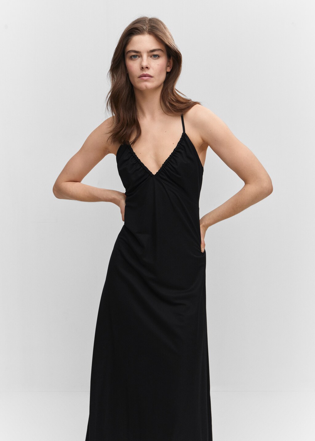 Ruched midi dress