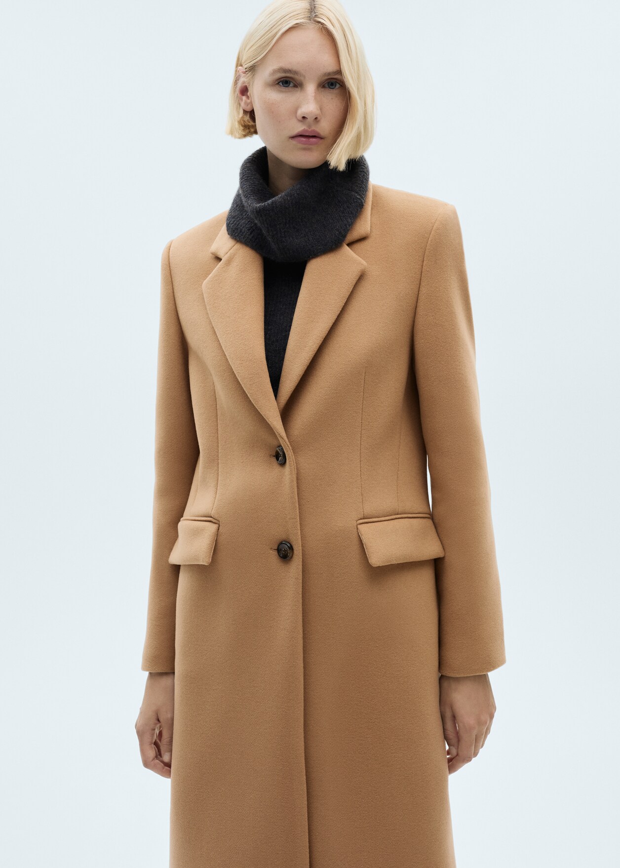 Virgin wool midi-coat - Women | MANGO USA