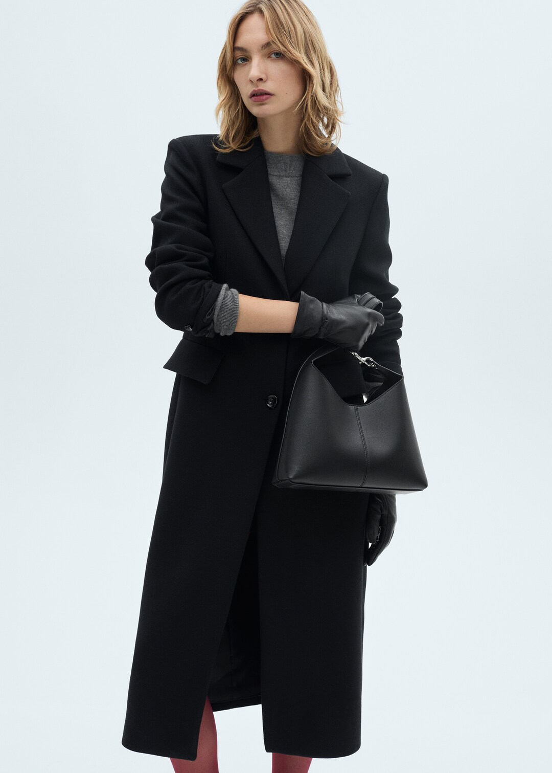 Structured wool coat - Women | MANGO USA