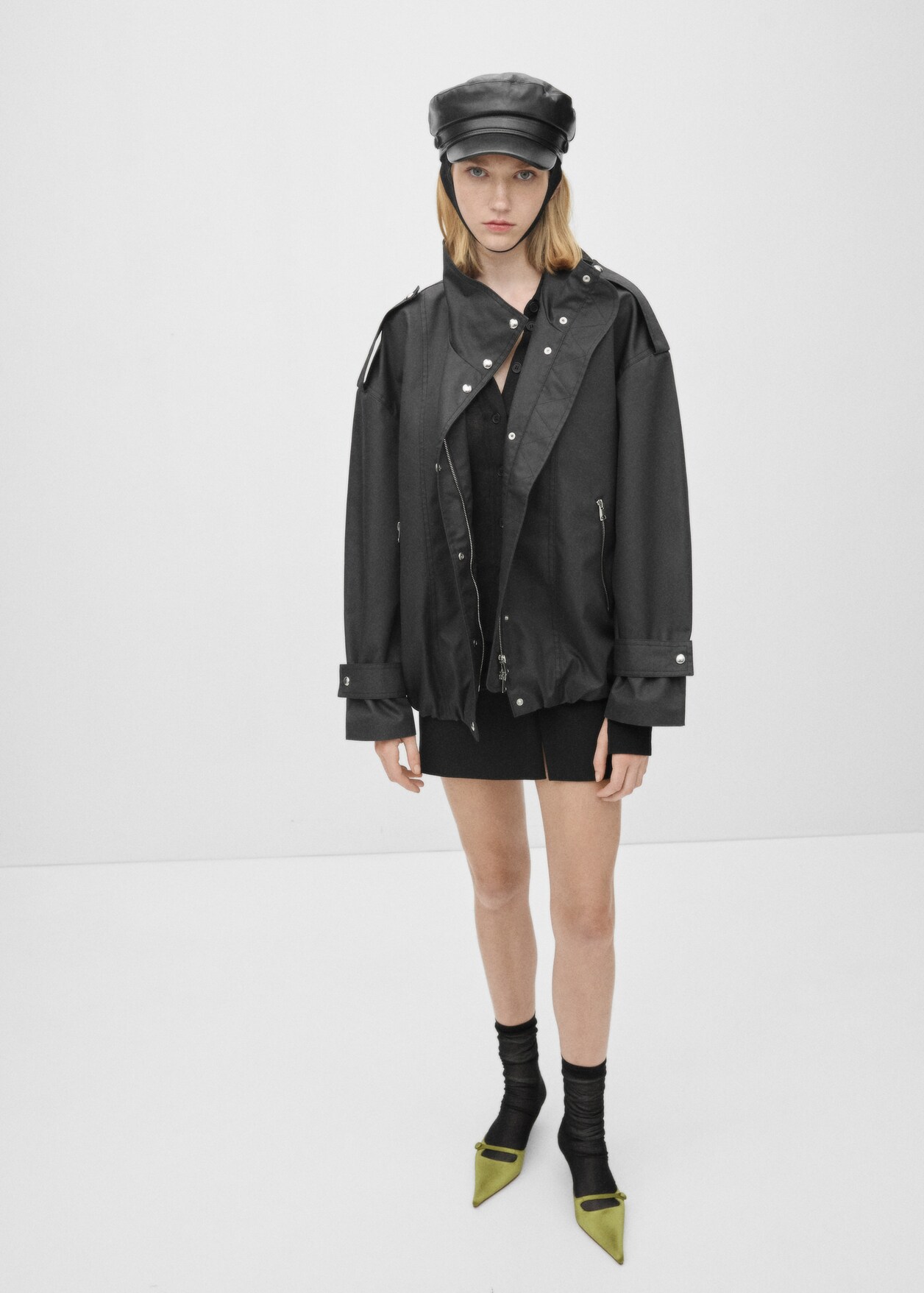 Oversized button-down parka - Women | MANGO USA