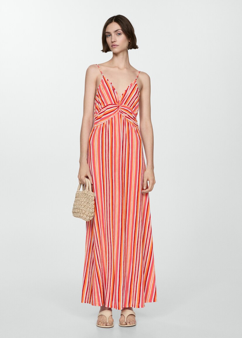 Stripped print dress - Women | MANGO USA