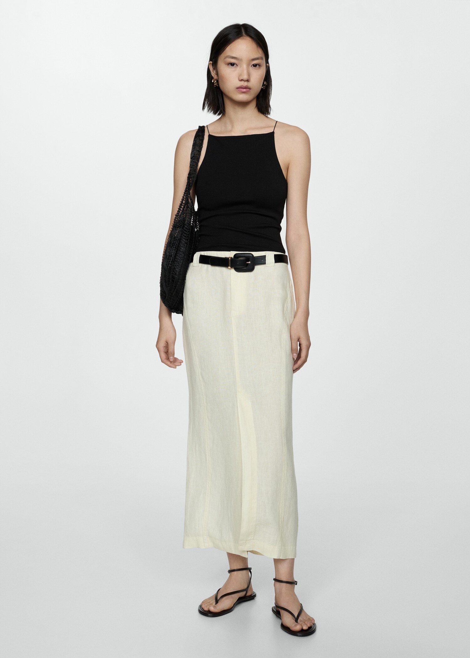 Fitted halter-neck top - Women | MANGO USA