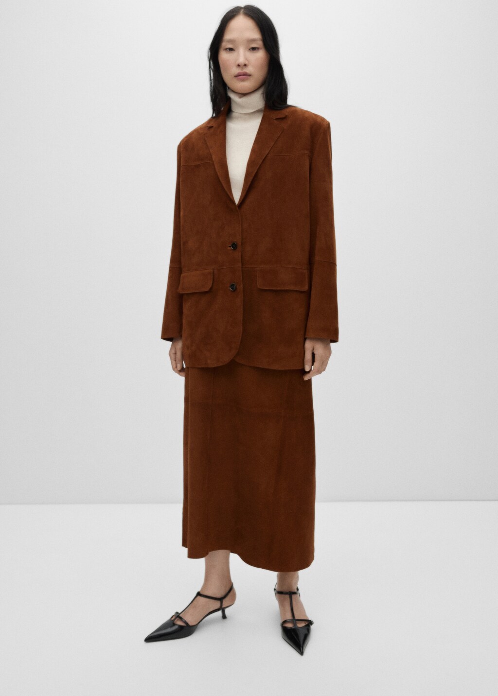 100% suede leather jacket - Women | MANGO Lebanon