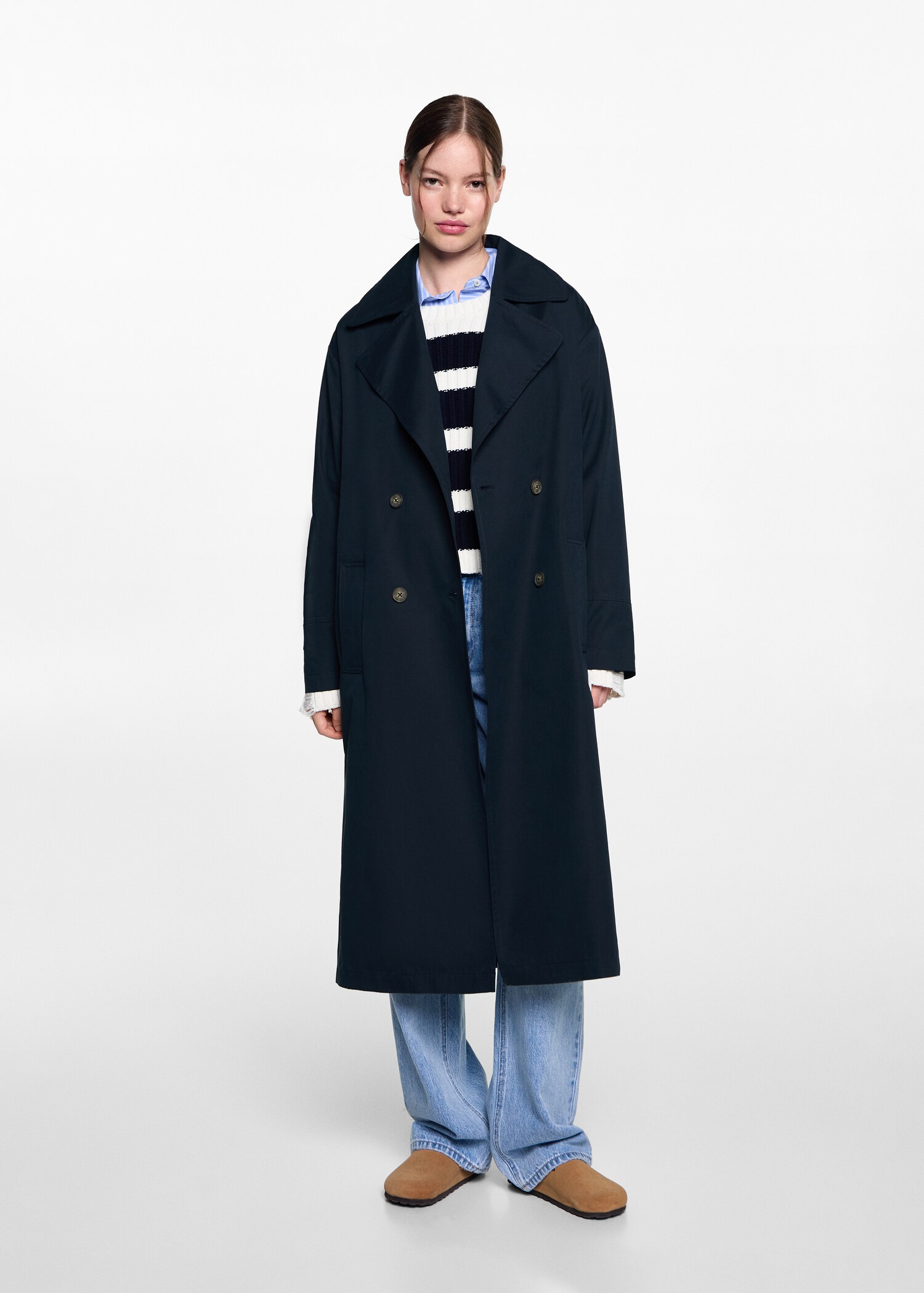 Classic trench coat with belt - Teen | MANGO USA