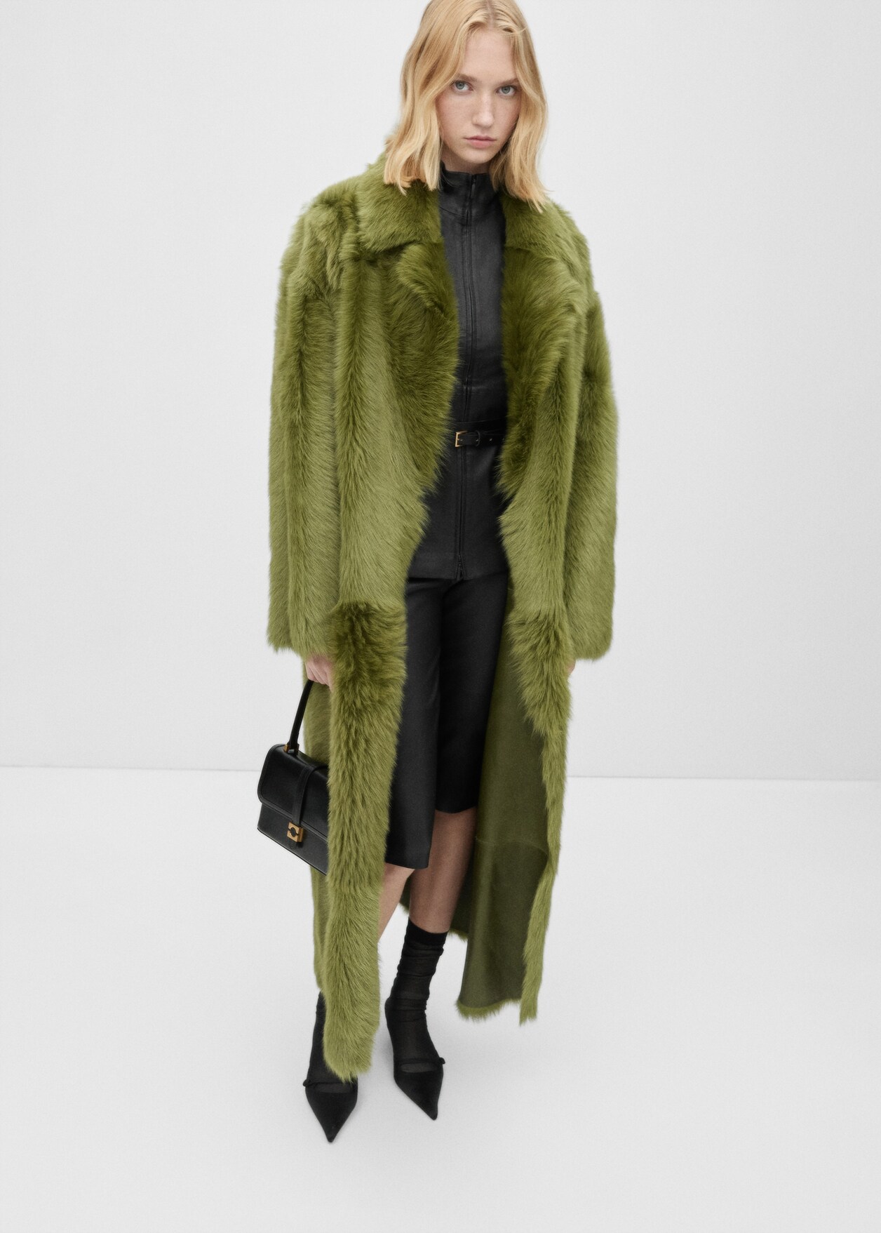 Fitted leather jacket with double zip - Women | MANGO USA