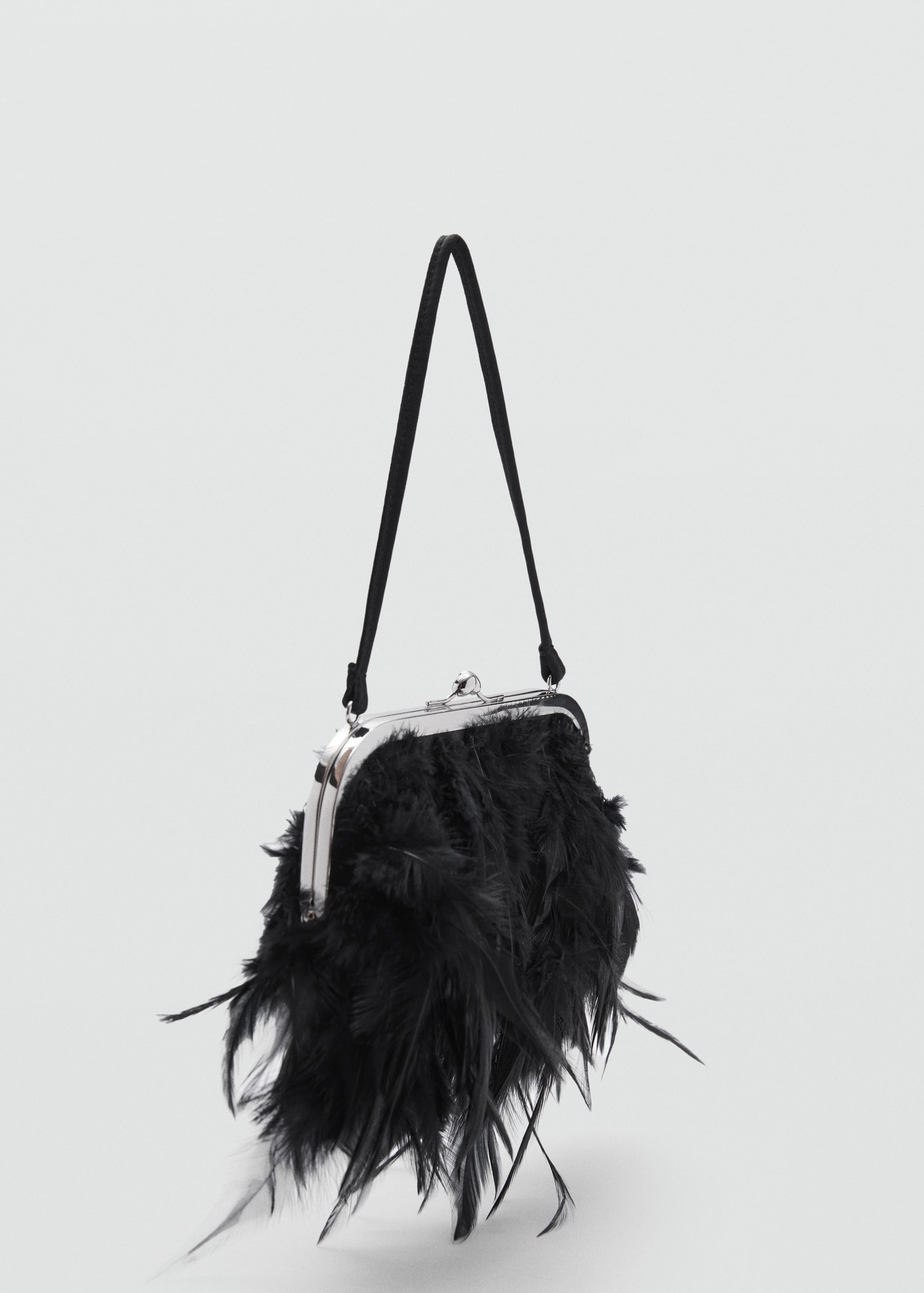 Short-handle feather bag - Women | MANGO USA
