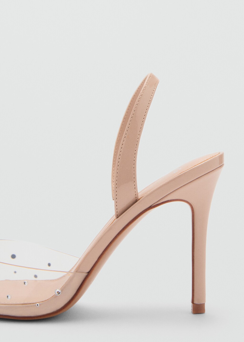 Transparent rhinestone pointed toe shoe - Women | MANGO USA