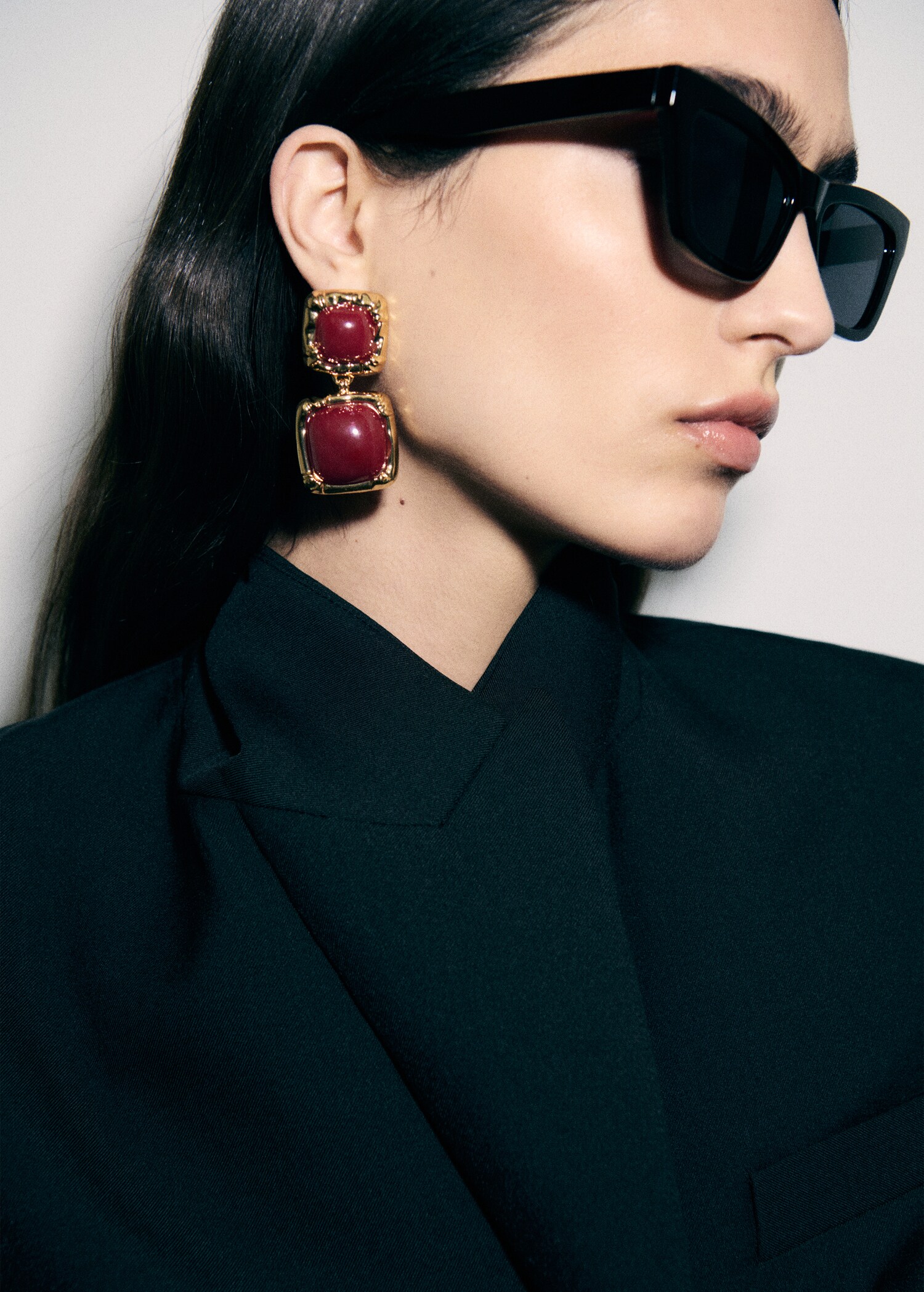 Beaded Drop Earrings Women Mango Usa