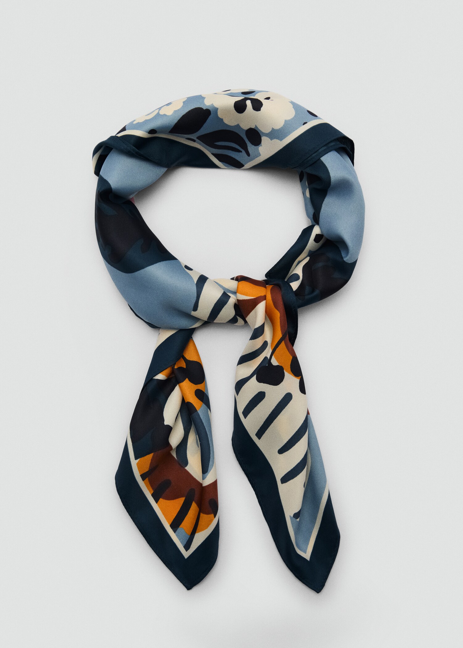 Floral satin scarf - Women | MANGO USA
