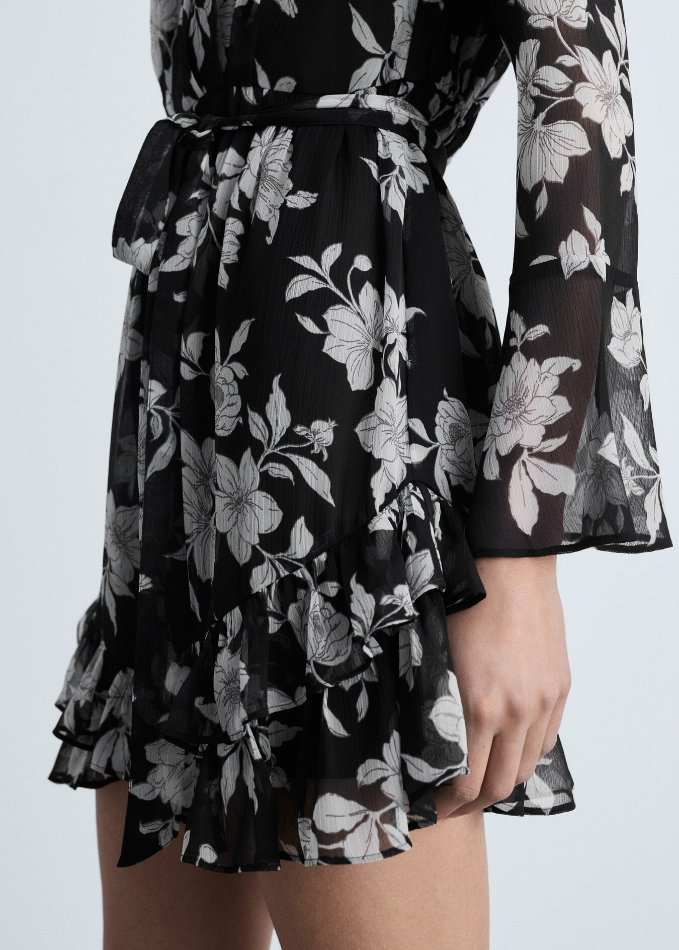 Ruffled floral print dress - Women | MANGO USA