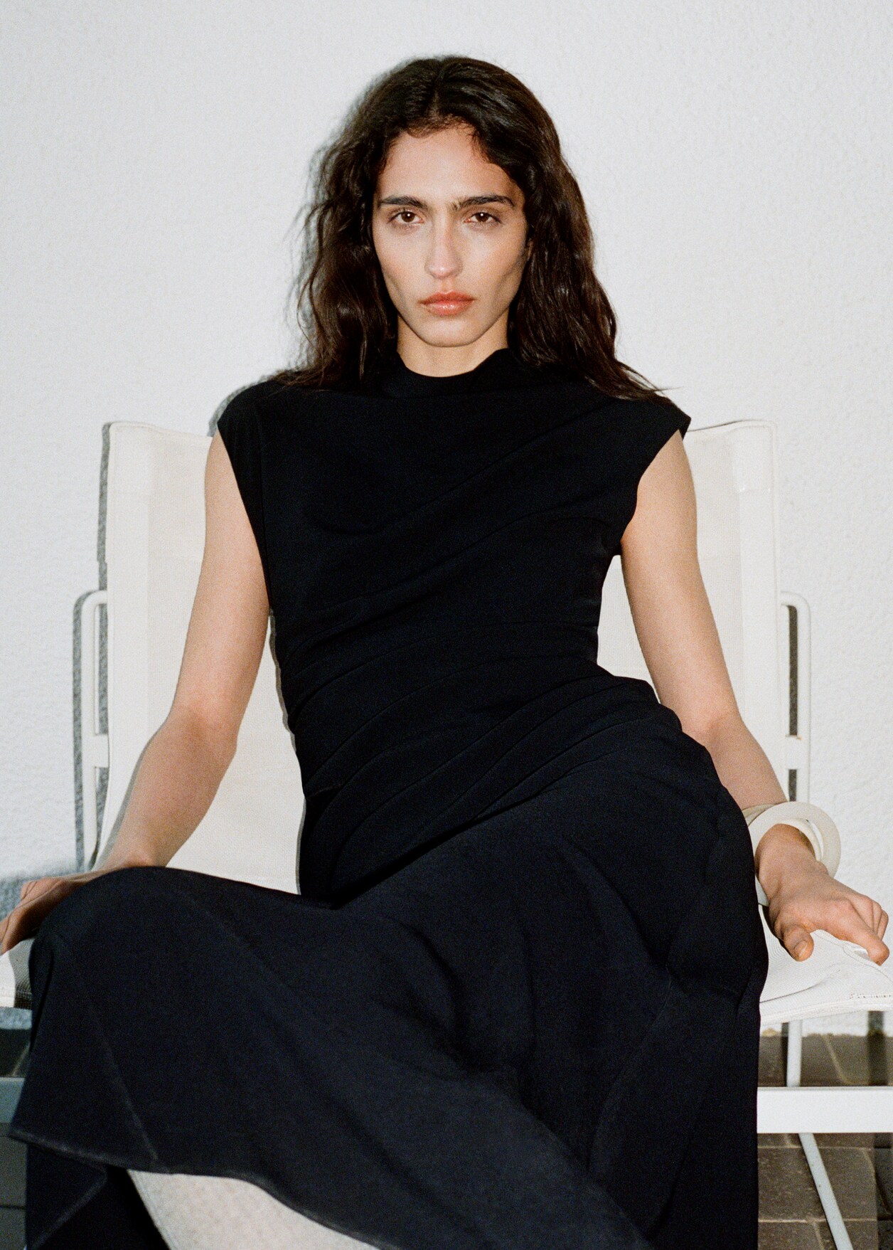 A-line dress with draped waist - Women | MANGO USA