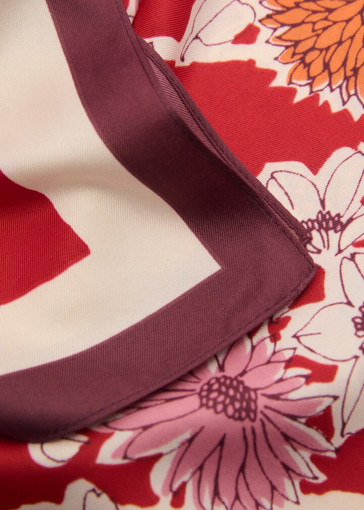 Floral satin scarf - Women | MANGO USA