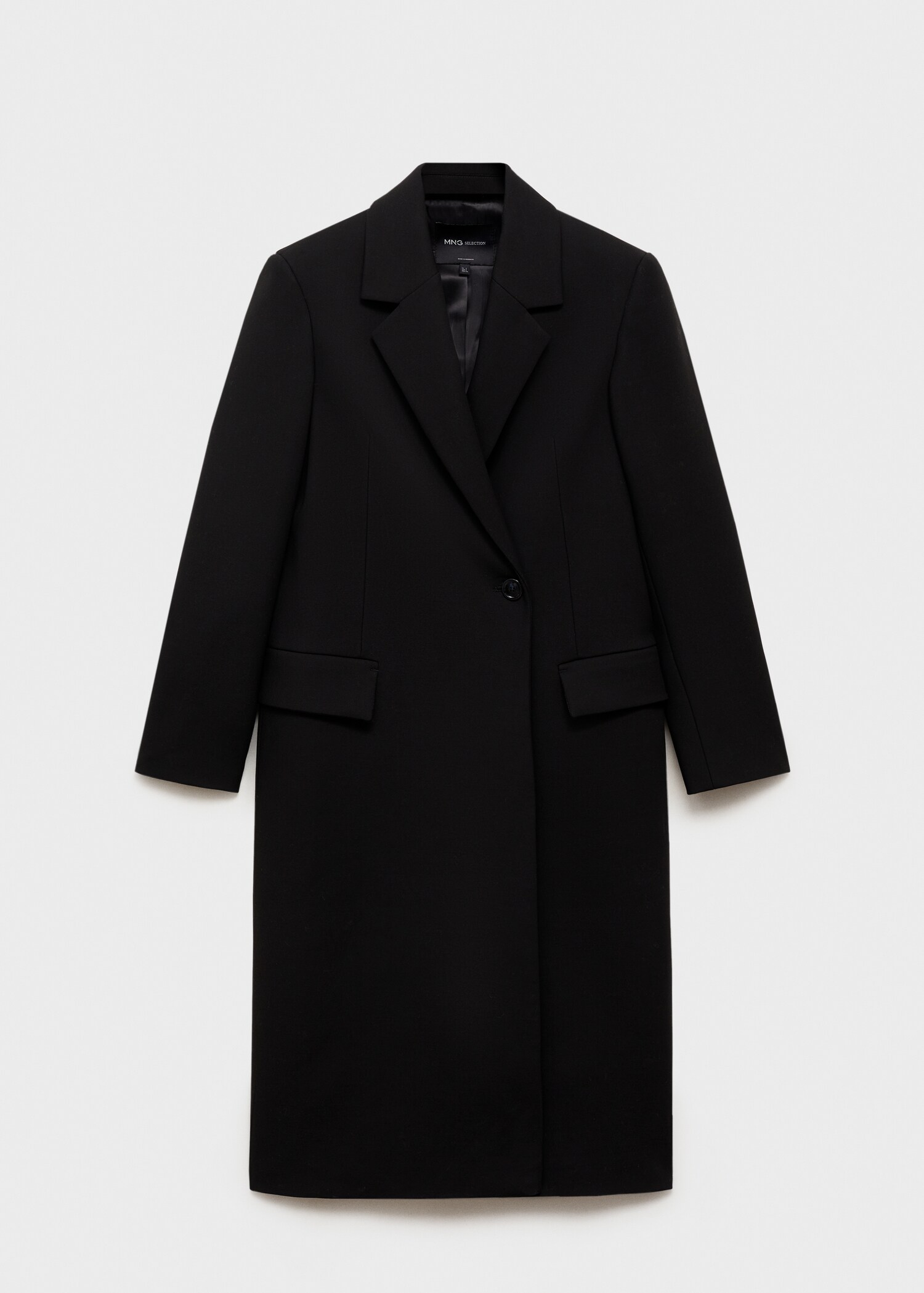 Long structured wool coat - Women | MANGO USA