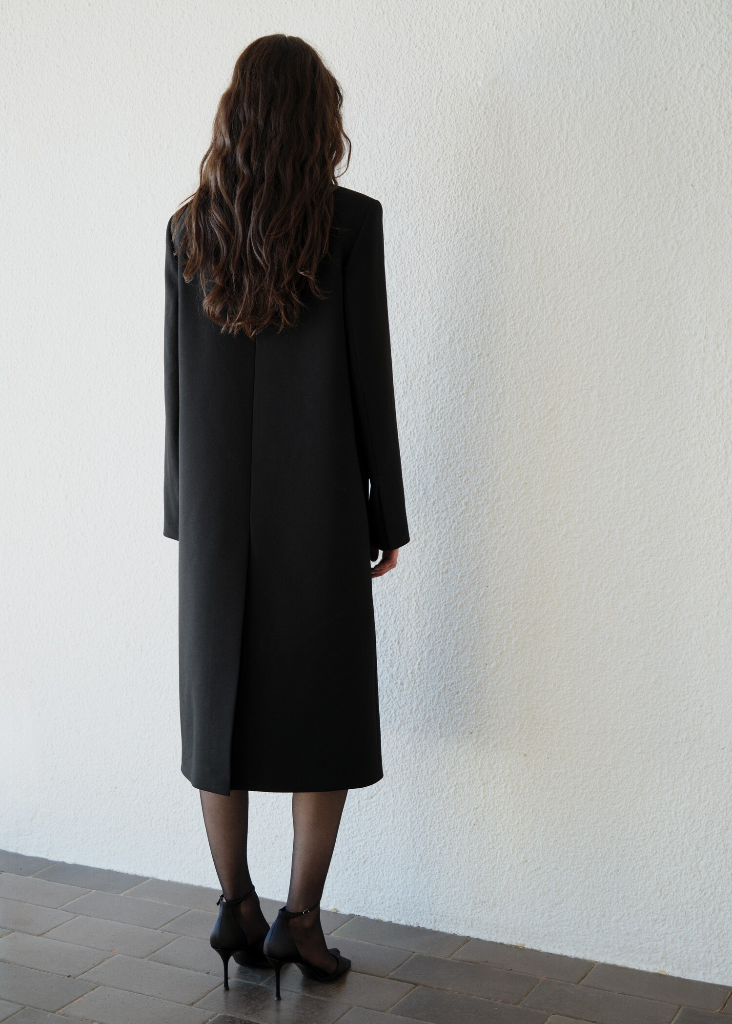 Long structured wool coat - Women | MNG Australia