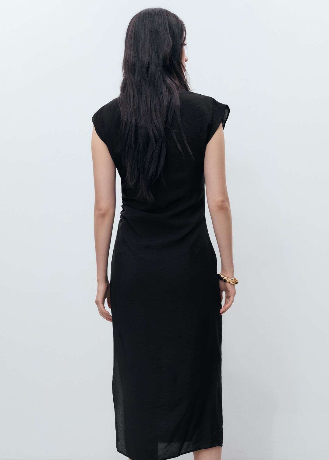 Draped straight dress - Women | MANGO USA