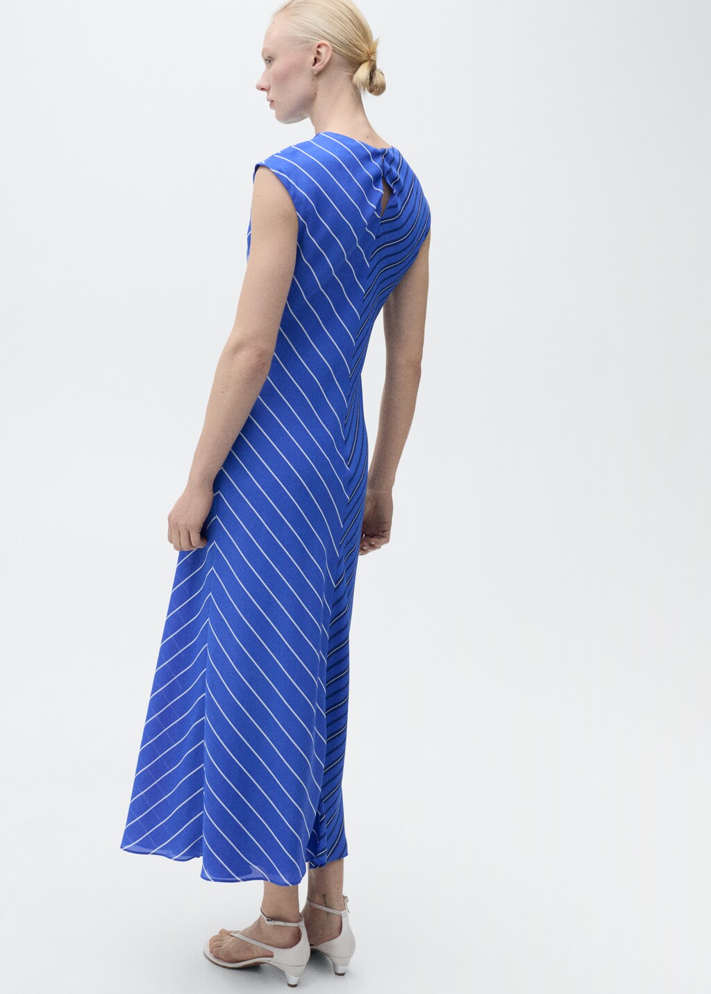 Combined striped flared dress - Women | MANGO USA