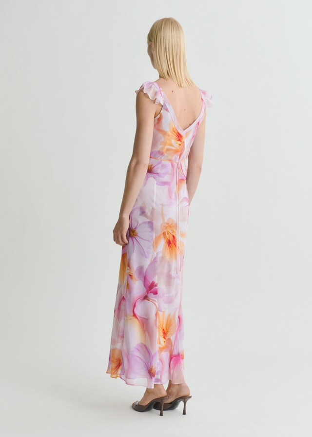 Floral dress with ruffle detail - Women | MANGO USA