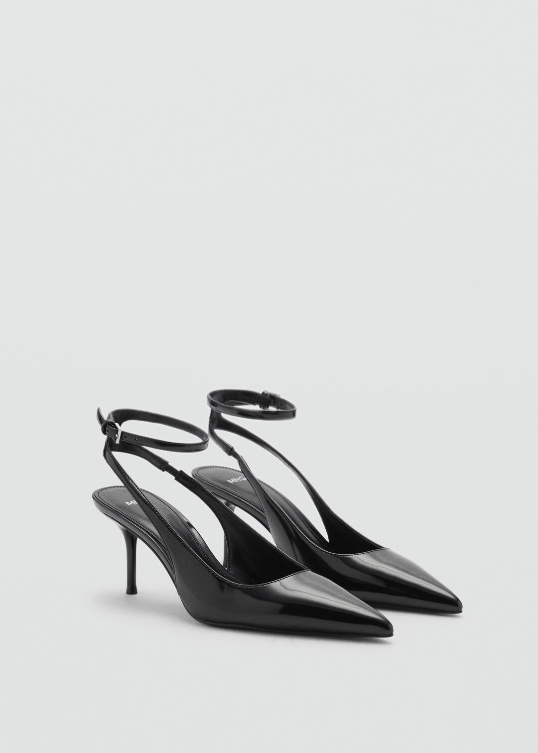 Patent leather-effect heeled shoes - Women | MANGO United Kingdom